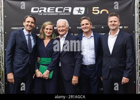 Hughes de Chaunac, portrait with Jérôme Rivière during the 50 ans Oreca ...