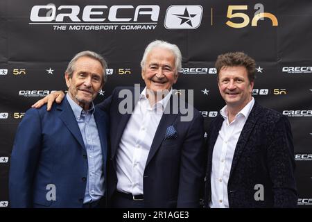 Hughes de Chaunac, portrait with Jacky Ickx, Salvador Servia and Jaime ...