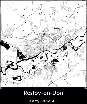 City Map Rostov-on-Don Russia Europe vector illustration Stock Vector ...