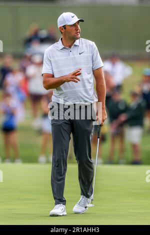 Scottie Scheffler On the 12th hole In action on the 3rd day TheÊ153rd ...