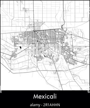 City Map Mexicali Mexico North America vector illustration Stock Vector ...