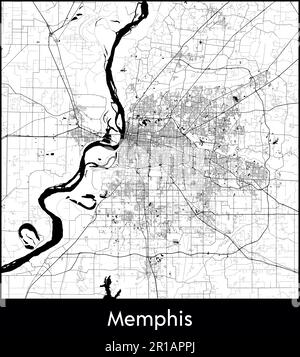 City Map Memphis United States North America vector illustration Stock ...