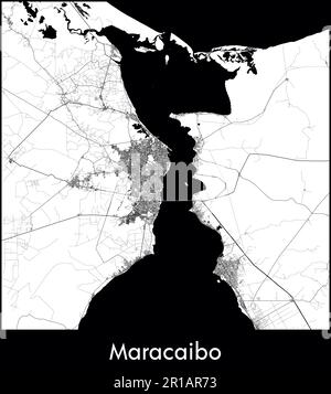 City Map Maracaibo Venezuela South America vector illustration Stock ...
