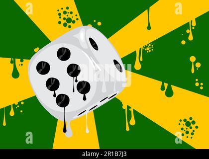 Dice painted as Graffiti. Abstract modern street art decoration, luck ...