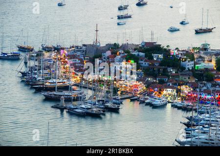 View of Marmaris harbor on Turkish Riviera Stock Photo - Alamy