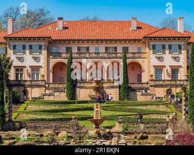 Oklahoma, APR 5 2023 - Beautiful landscape in the Philbrook Museum of ...