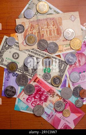 Mixed world currencies and bank notes Stock Photo - Alamy