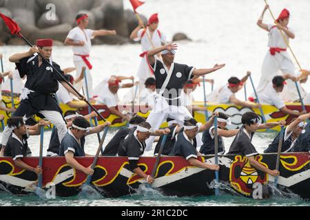 Naha Haari Dragon boat races in Naha City Okinawa Stock Photo - Alamy