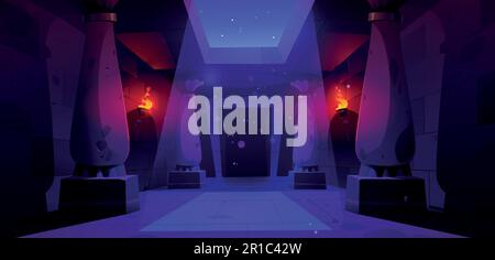 Ancient Egypt palace, castle or pyramid interior. Old pharaoh tomb ...