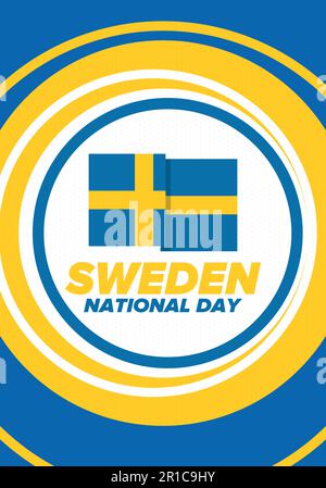 Sweden National Day. Celebrated on June 6 in Sweden. Happy national ...