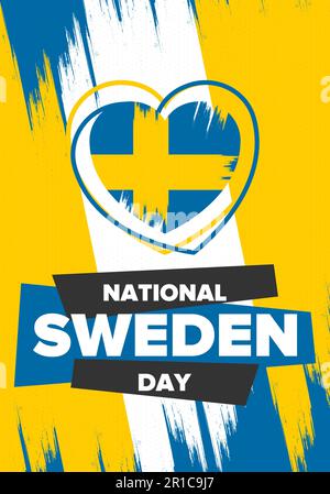 Sweden National Day. Celebrated on June 6 in Sweden. Happy national ...