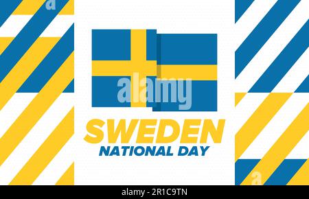 Sweden National Day. Celebrated on June 6 in Sweden. Happy national ...