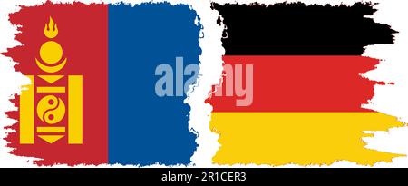 Mongolia and Germany grunge flags connection, vector Stock Vector Image ...