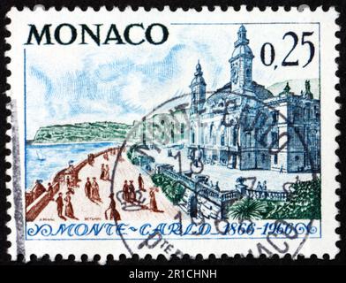 MONACO - CIRCA 1966 a stamp printed in Monaco shows Rainier III, Prince ...