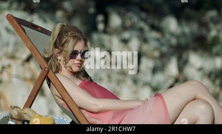 Infinity Pool movie 2023 Mia Goth & Alexander Skarsgard Stock Photo - Alamy