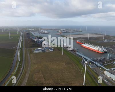 Eemshaven, Het Hogeland, 26th of December 2022. Close up of the ...