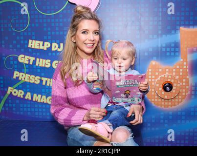 EDITORIAL USE ONLY Rachel Riley with daughter Maven attend the opening ...