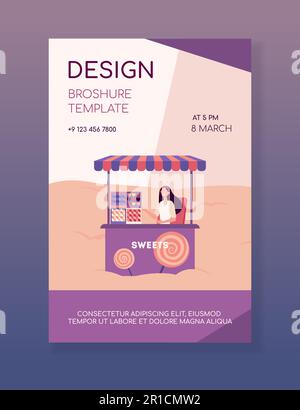 Woman selling sweets from stall Stock Vector Image & Art - Alamy