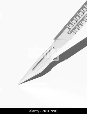 A 3D rendering of surgical scalpel handle with blade Stock Photo - Alamy