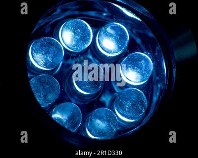 Blue lamp with nine light emitting diodes - LED Stock Photo - Alamy