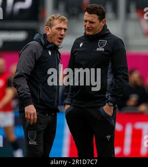 Northampton head coach Sam Vesty (left) with Northampton's director of ...