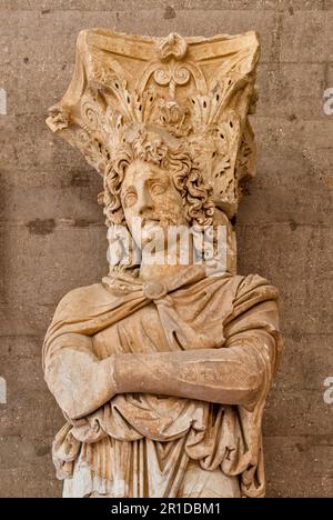 Statue, Archaeological Museum of Ancient Corinth, Corinth, Greece Stock ...
