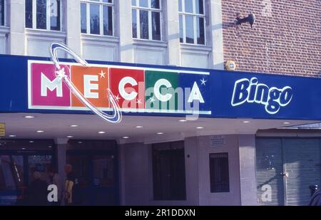 Mecca bingo sign outside bingo hall in Norwich,Norfolk,Uk Stock Photo ...