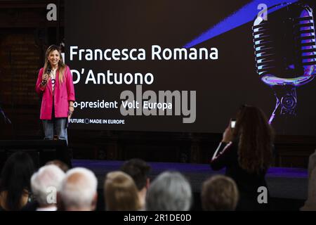 ZWOLLE - Francesca Romana D'Antuono (co-president Volt Europe) during the Volt party congress ...