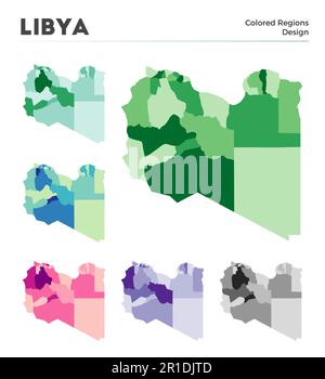 Libya map. Borders of Libya for your infographic. Vector country shape ...