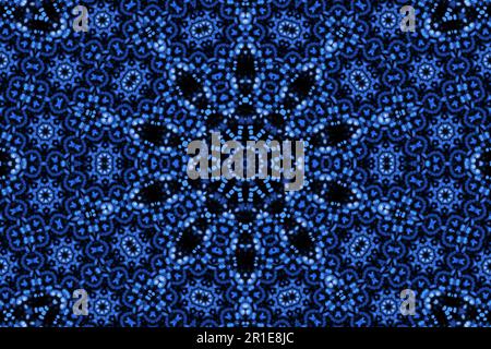 Dark background with unfocused blue bulbs pattern Stock Photo - Alamy
