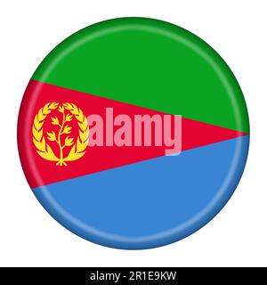 Eritrea flag icon set. Eritrean pennant in official colors and proportions. Rectangular, map ...