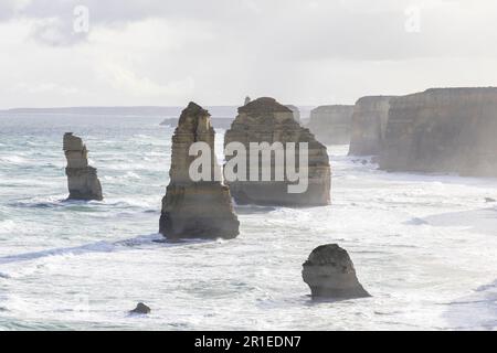 Photograph of the historic and famous 12 Apostles limestone rock stacks ...