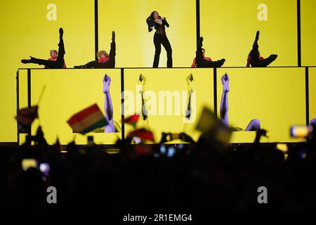 United Kingdom entrant Mae Muller performing in the grand final for the ...