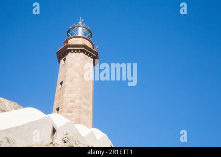 Vello lighthouse view, Galicia, Costa da Morte, Spain. Spanish landmark ...