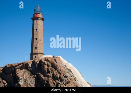 Vello lighthouse view, Galicia, Costa da Morte, Spain. Spanish landmark ...