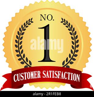No.1 medal icon illustration | customer satisfaction Stock Vector Image ...