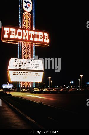 Frontier Sign in Las Vegas Nevada USA Stock Photo - Alamy