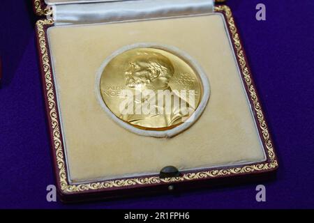 Bucharest, Romania. 13th May, 2023: Dacian gold bracelets, solid gold ...