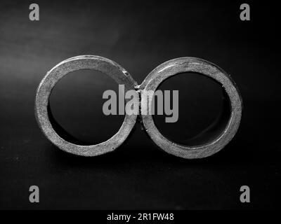 A DIY silver colored pilot style goggles for costume accecories on a ...