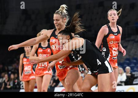 Molly Jovic of the Magpies during the Super Netball Round 9 match ...