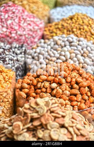Dried food on the arab street market stall Stock Photo - Alamy
