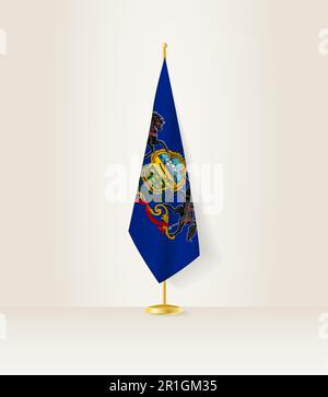 Flag of Pennsylvania. Banner and patriotic symbol. Official colors ...