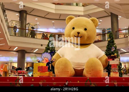 Cute big bear dolls decoration at luxury department store in Season’s ...