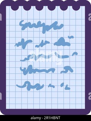 Lined paper sheet cartoon icon. Notebook page Stock Vector Image & Art ...