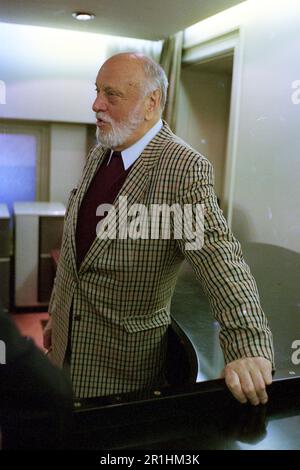 German orchestra conductor Kurt Masur at his Teatro Colon dressing room ...