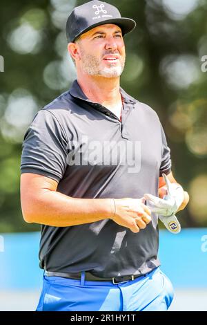 McKinney, TX, USA. 13th May, 2023. Trevor Cone hits his tee shot on the ...