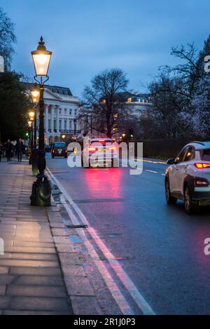 Street lamp near Regent's Park at dusk, London, England, UK Stock Photo ...
