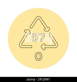 Paper recycling code PAP 22 line icon. Consumption code. Editable ...