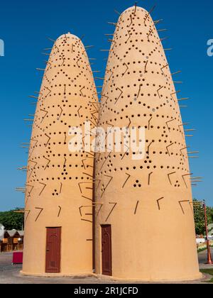 Double Pigeon Towers near Tasty Street in Katara Cultural Village, Doha ...