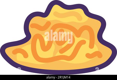 Crumpled wad of old paper. Recycling of paper products. Flat icon in ...